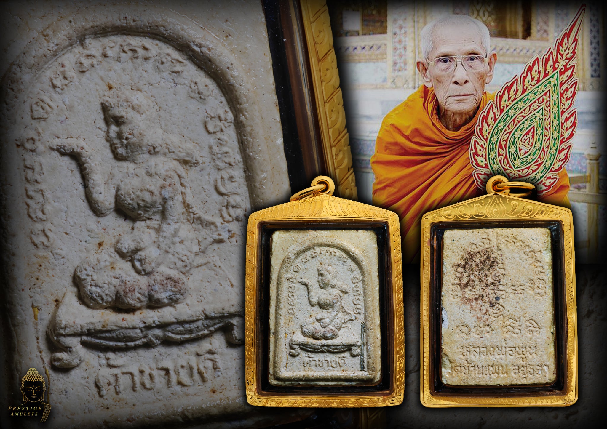 LP Phoon Wat Bang Phan BE 2547 Nang Kwak Ngern Kwak Thong Roon Kha Kha – Prestige Amulets 泰国佛教牌商