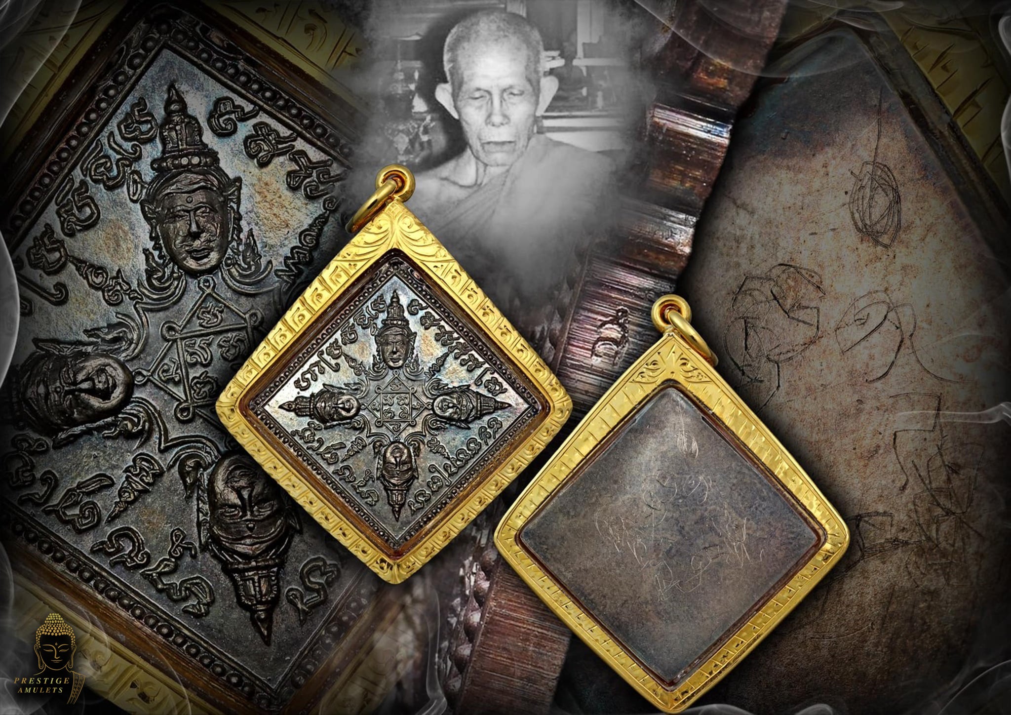 LP See Wat Sakae BE 2523 Rian Rasamee Phrom Roon Sorsevi Pim Na Yai ...