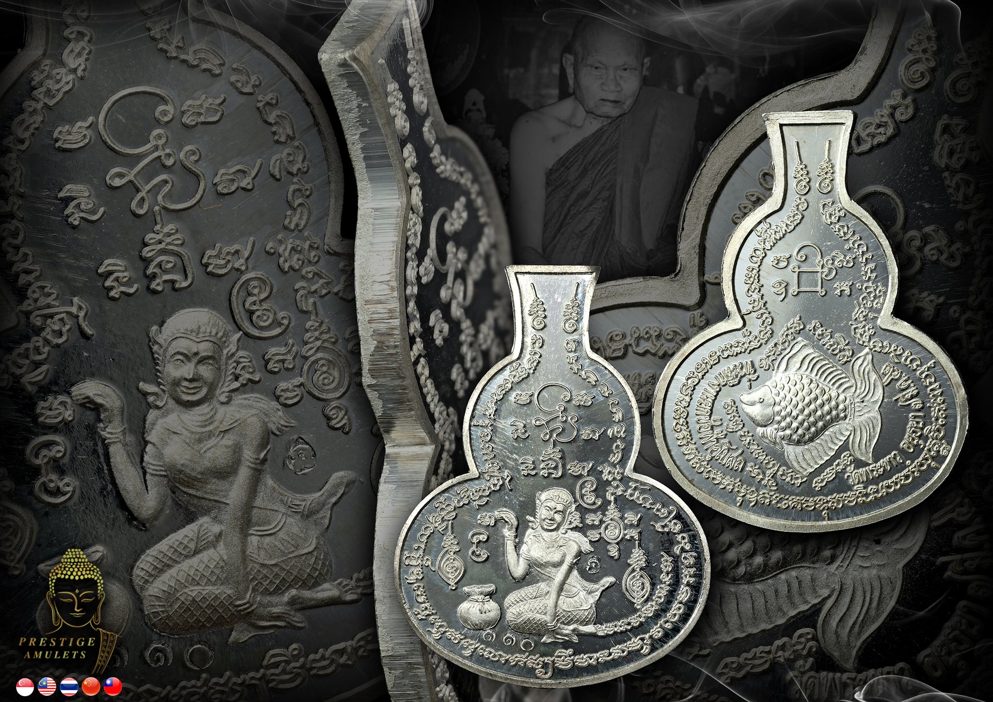 LP Tim Wat Phra Khao BE2542 Pure Silver Rian Namtao – Prestige Amulets ...